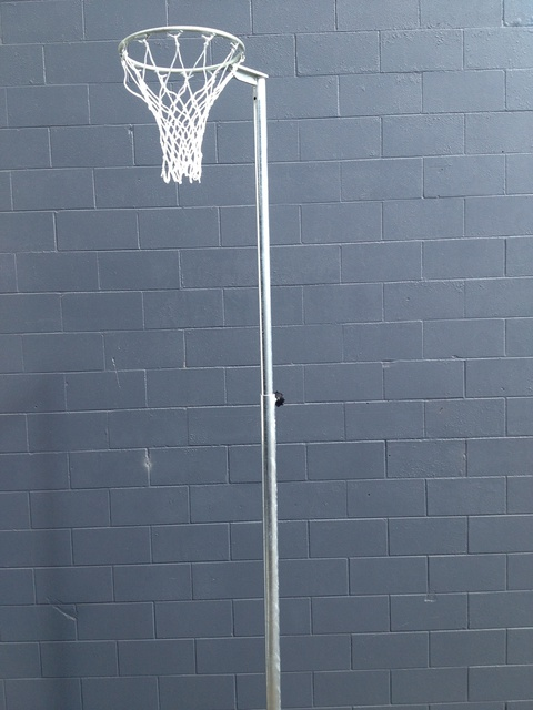 Outdoor Telescopic Galvanised Netball Pole -50NB - With Net Hooks ...
