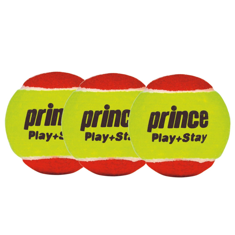 Prince Play & Stay Stage 3 Red Coaching Balls - Pack of 3 – Edsports NZ